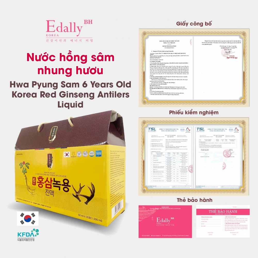 NƯỚC HỒNG SÂM NHUNG HƯƠU EDALLY - HWA PYUNG SAM 6 YEARS OLD KOREA RED ...
